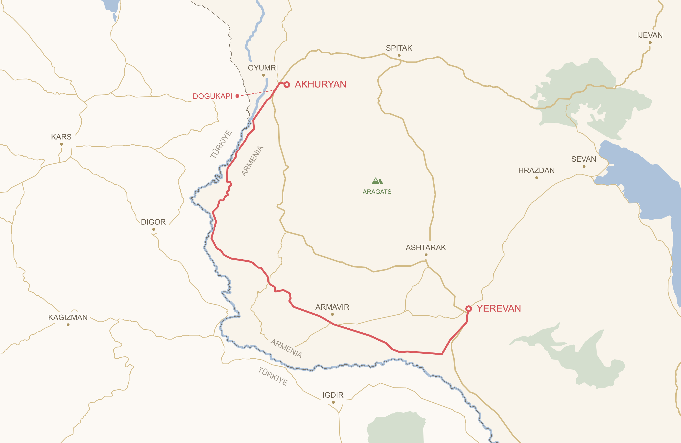Closed Armenian railroads and isolated Armenian village are ...